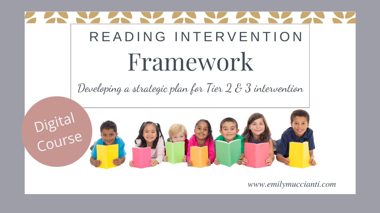K-5 Reading Intervention Framework | Tier 2 & 3 Course