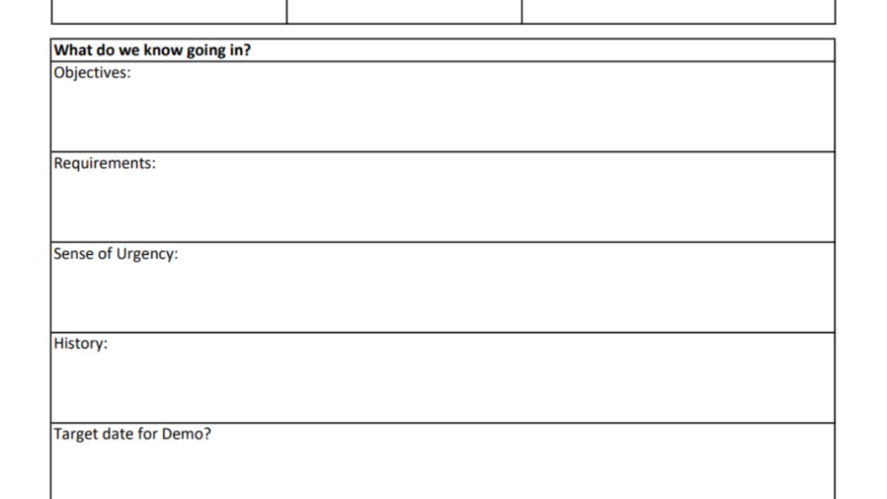Technical Discovery Worksheet Download