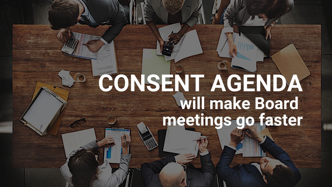 CGTV - Consent Agenda Will Make Board Meetings Go Faster