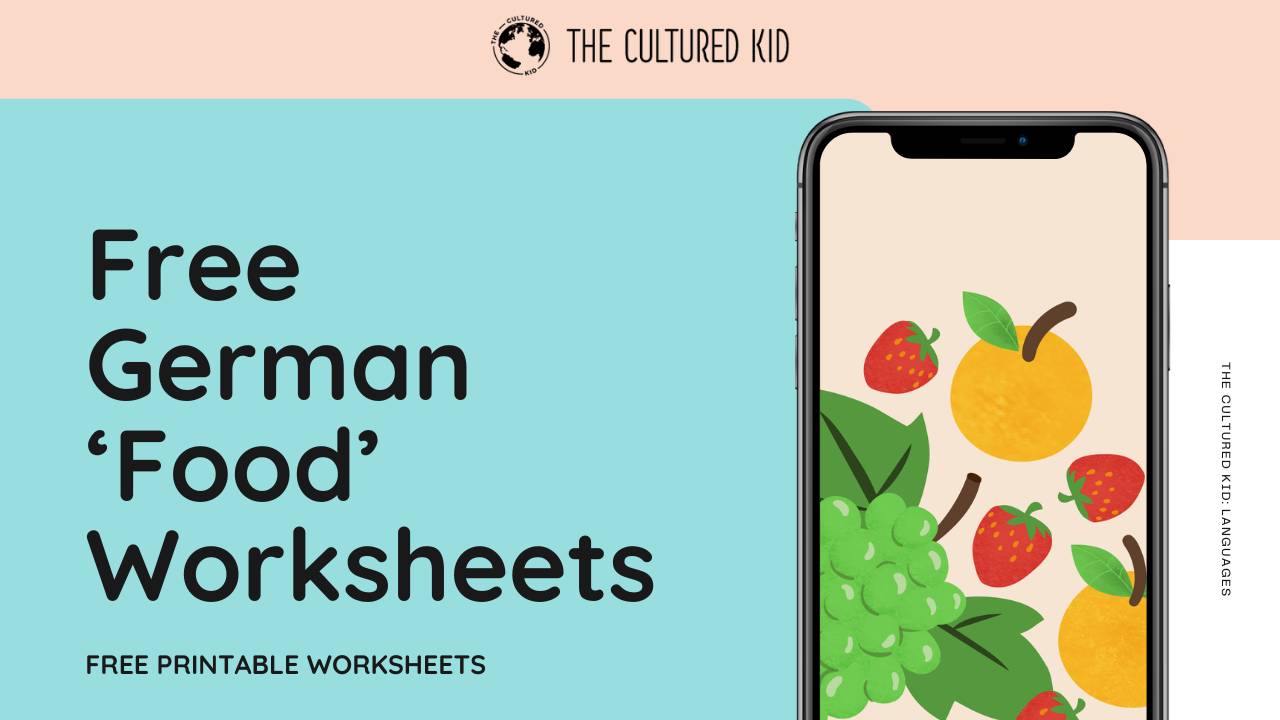 Free Printable - German for Kids Food Worksheet
