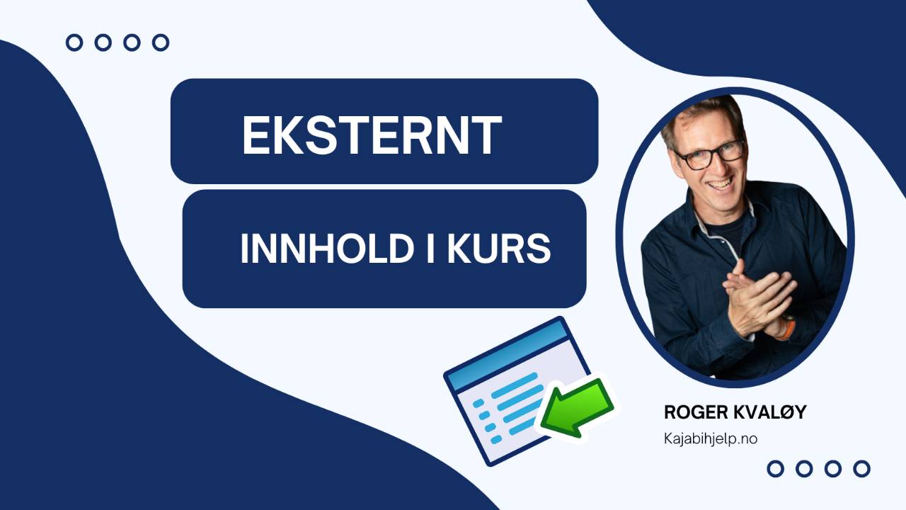 Slik henter du inn eksternt innhold i en eller flere poster i kurset