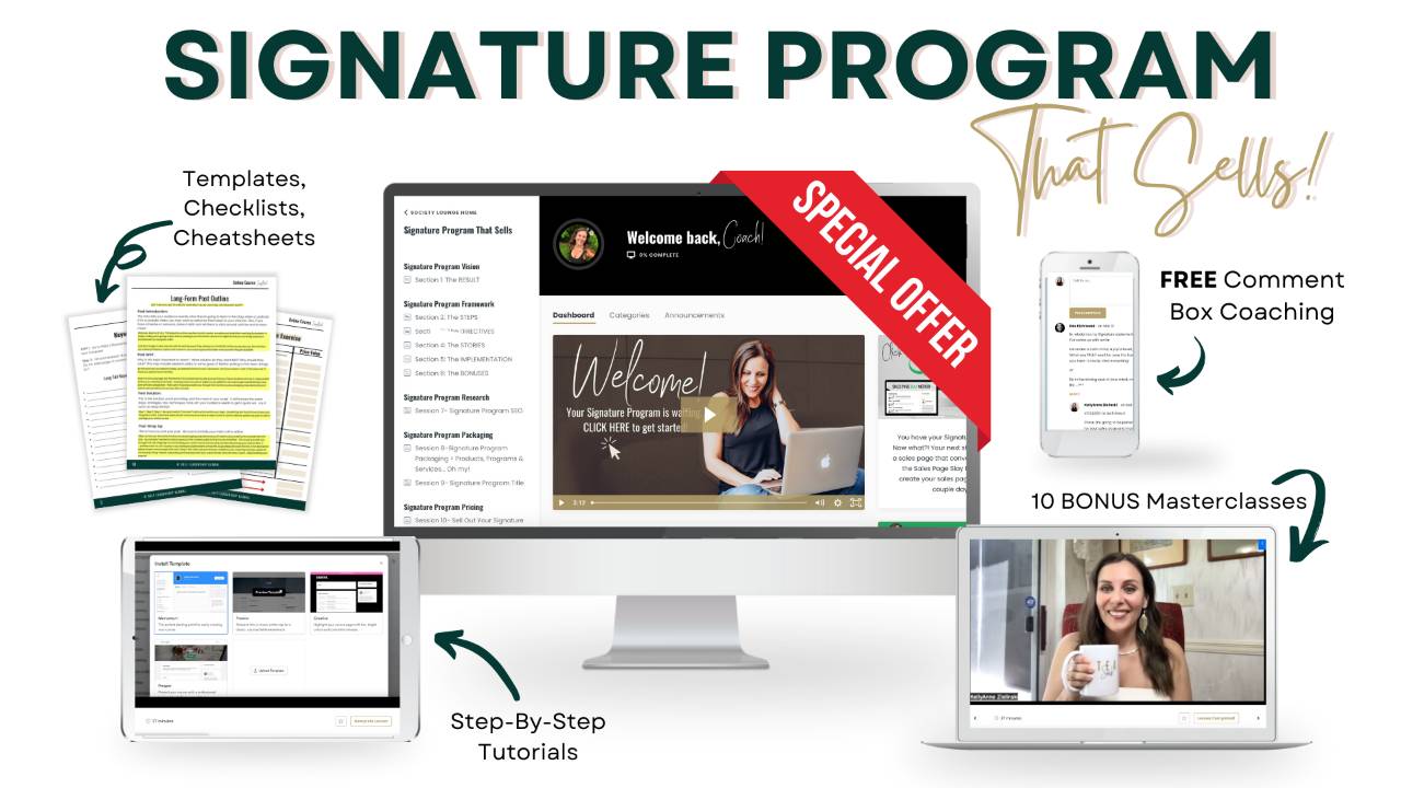 Create A Signature Program That Sells | Signature Coaching Program