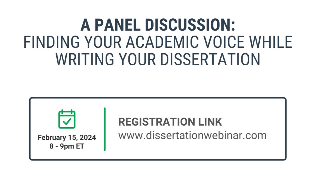 Done Dissertation Finding Your Academic Voice Panel