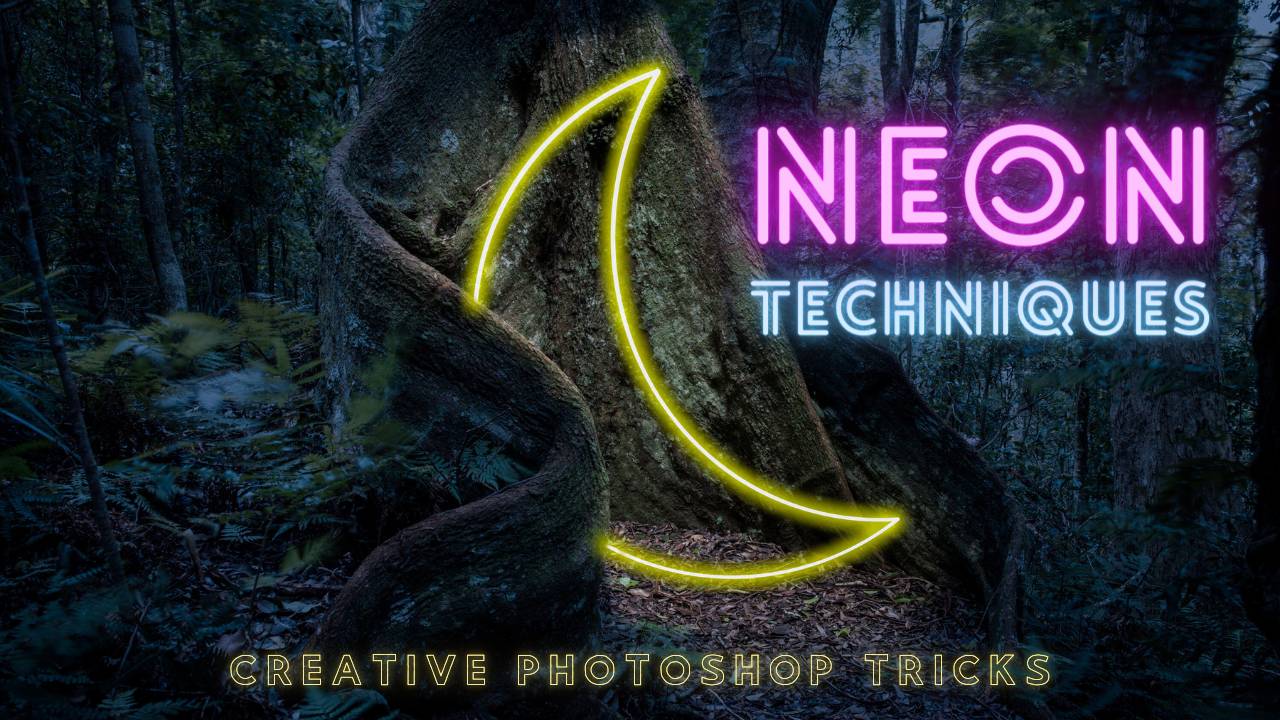 Neon effects: Creative Photoshop project
