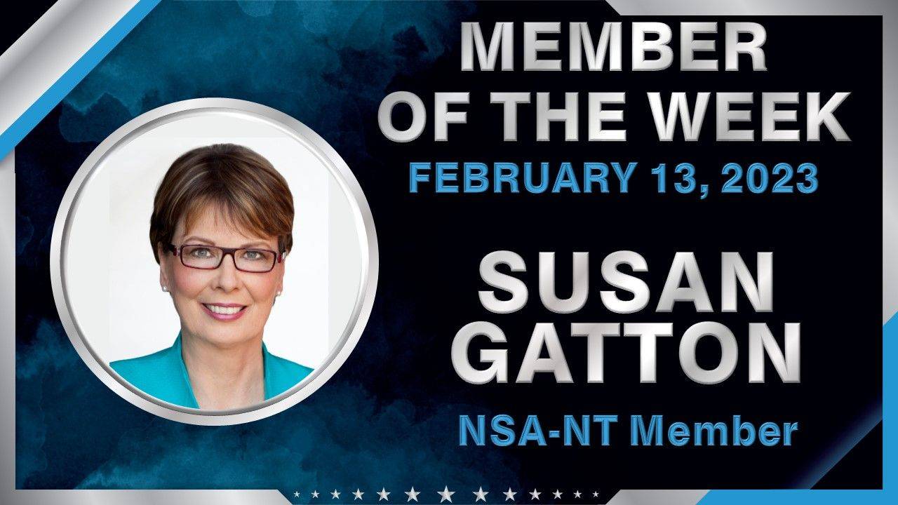 NSA-North Texas Member of the Week February 13 Susan Gatton