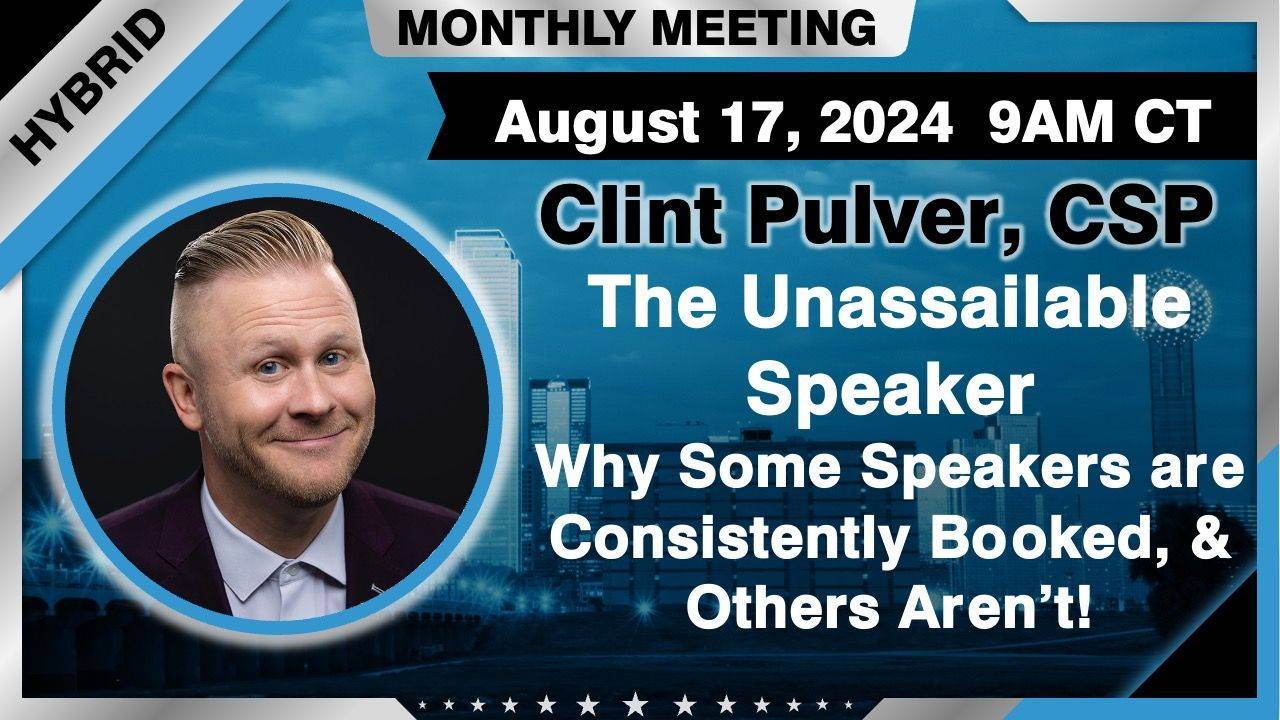 NSA-North Texas August 2024 Monthly Meeting guest speaker Clint Pulver