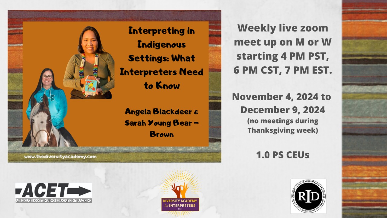 Interpreting in Indigenous Settings