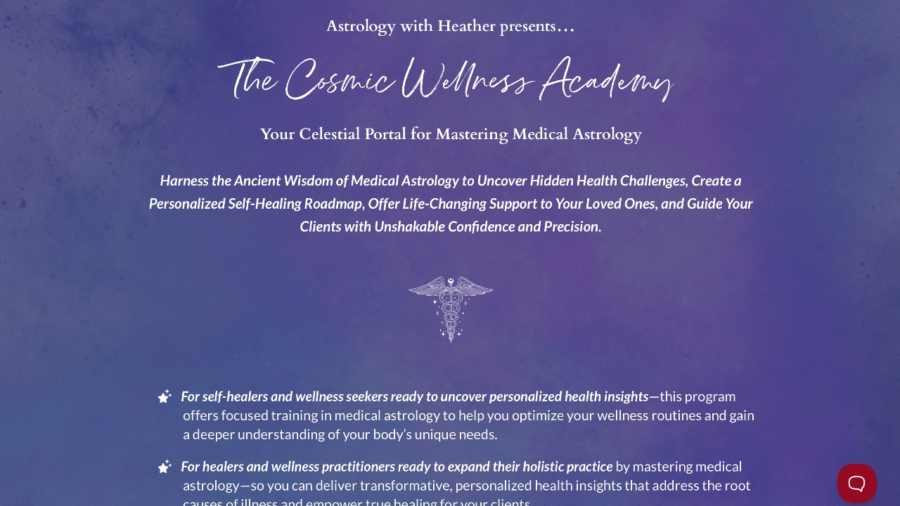 The Cosmic Wellness Academy | Astrology with Heather