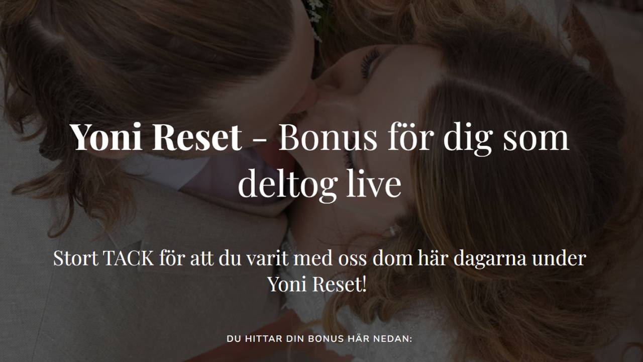 Bonus - Yoni Reset