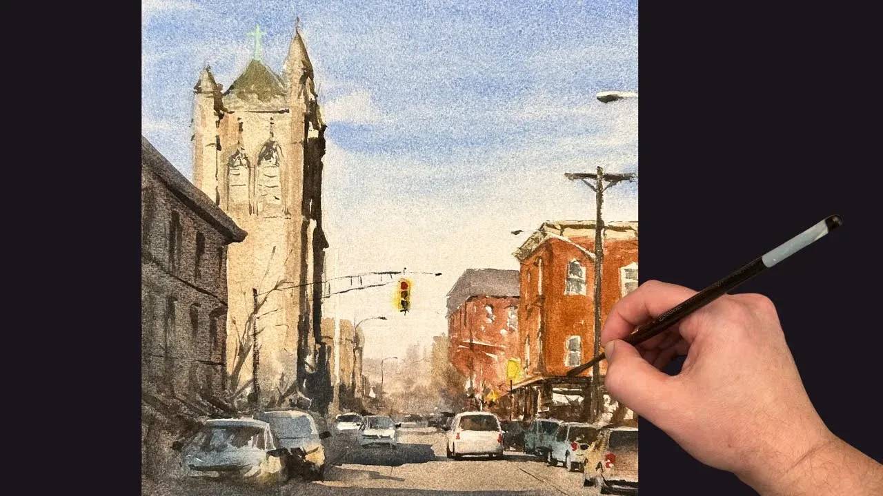 Light on a Building | Learn to Paint Watercolor