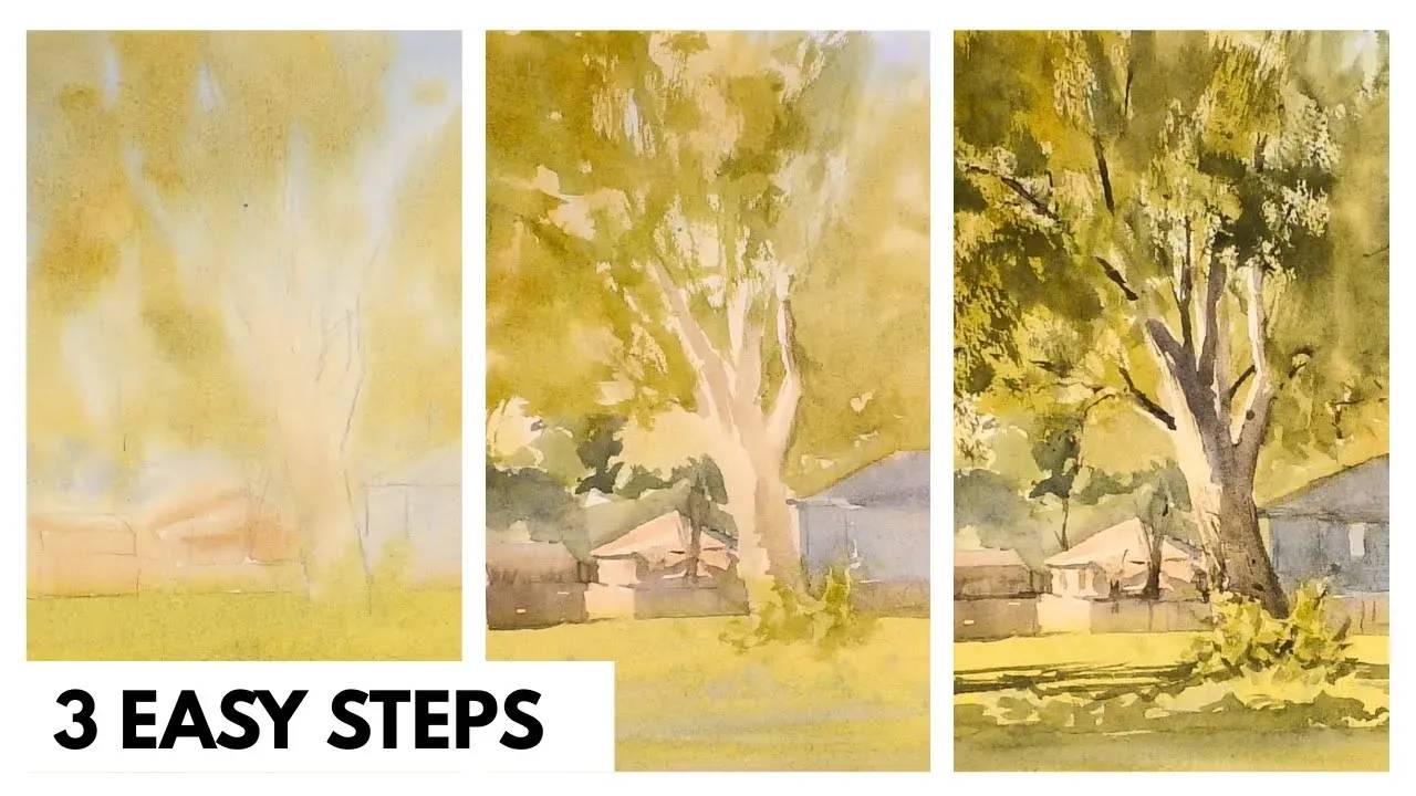 Tree in Light | Learn to Paint Watercolor