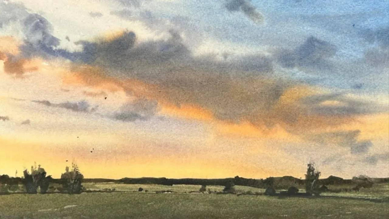 Watercolor Sunset Tutorial | Learn to Paint Watercolor