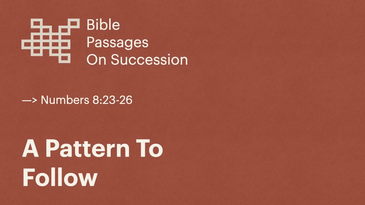 Blog Post: A Pattern to Follow (Numbers 8:23-26)