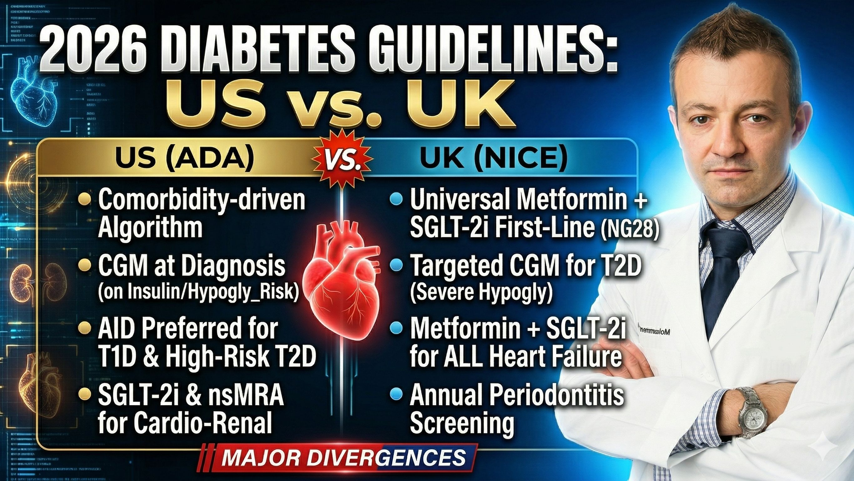 2026 Diabetes Treatment Guidelines Update: ADA vs NICE