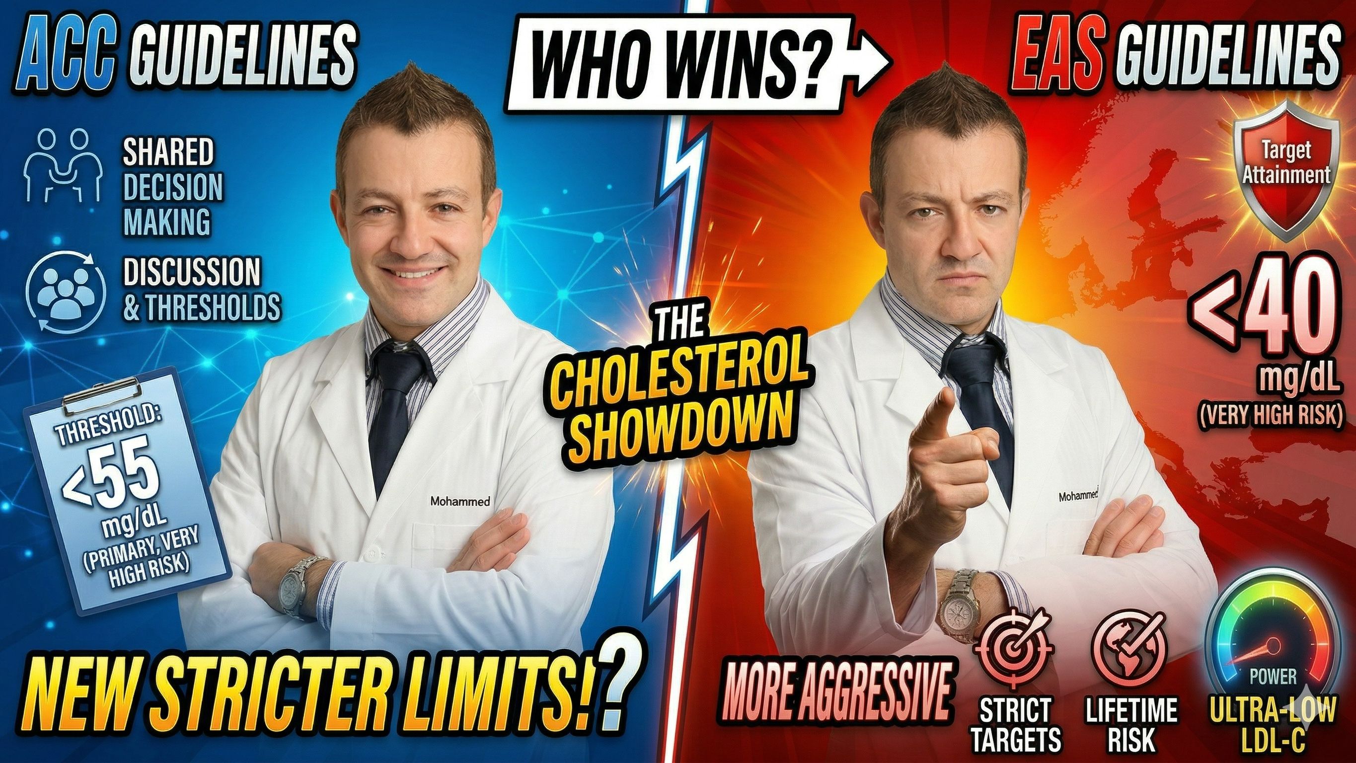 Differences Between The European & American Cholesterol Guidelines