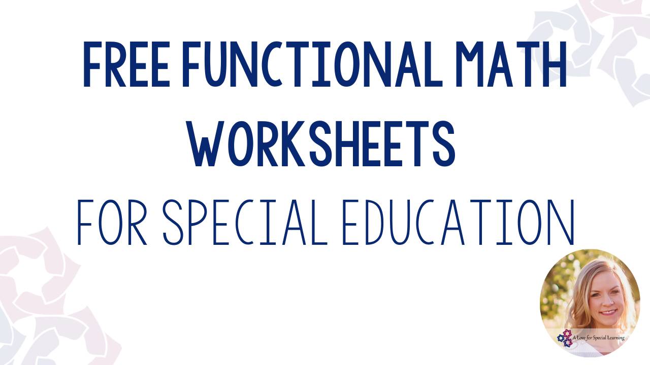 Free Functional Math Worksheets for Special Education