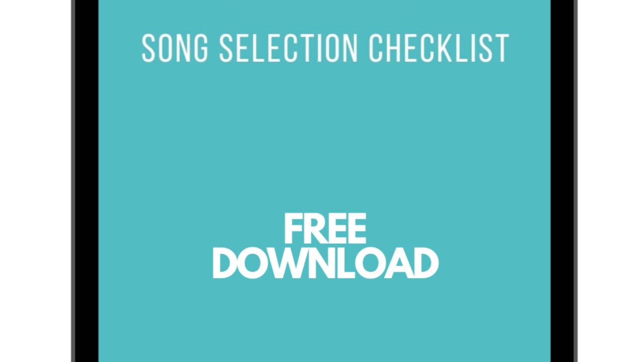 Song Selection Checklist Form Page
