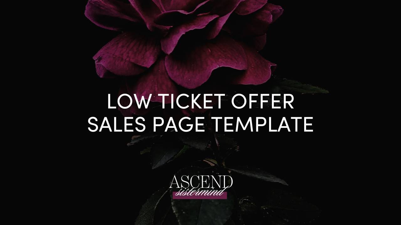 Low Ticket Offer Template