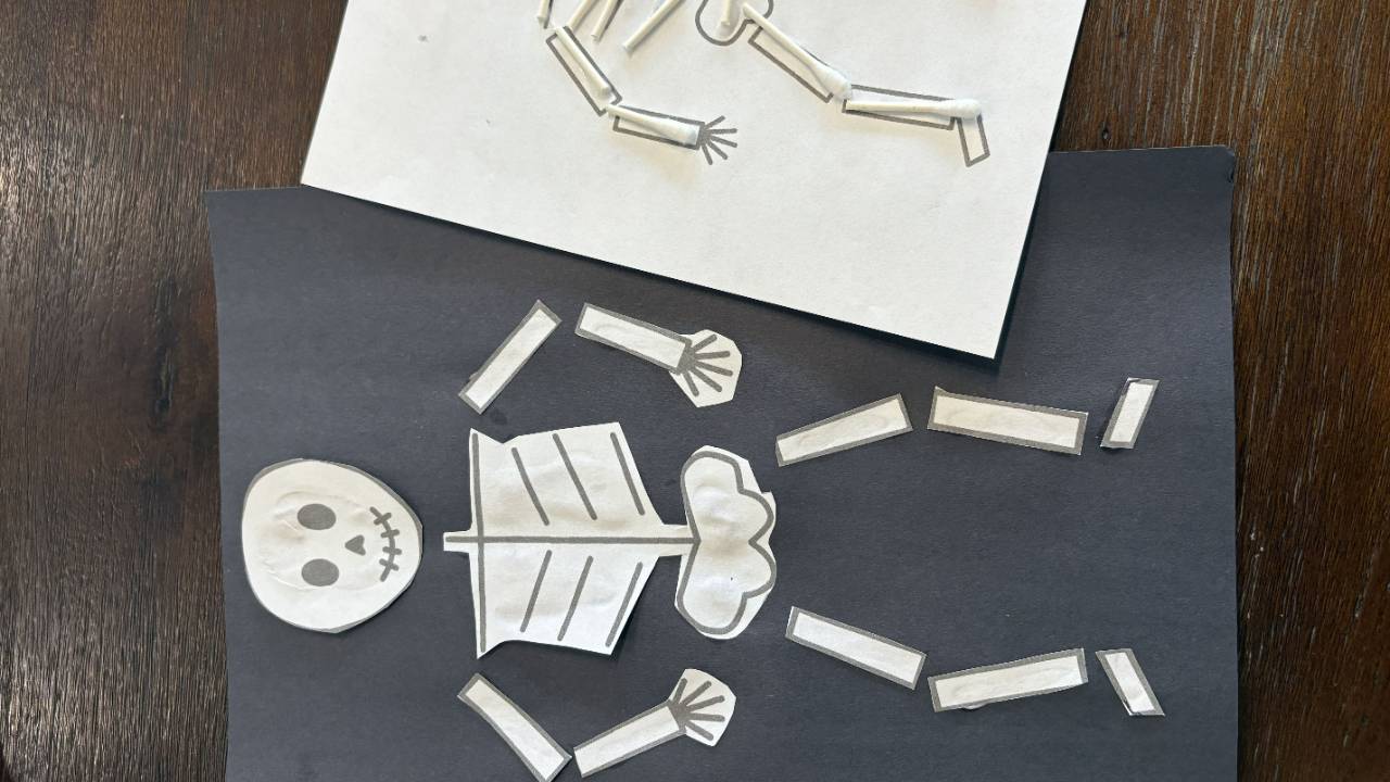 Skeleton Craft Cut-Out | Free Printable for Kindergarten