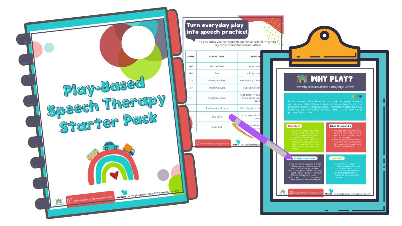 Pamphlet for Play Based Speech Therapy Course