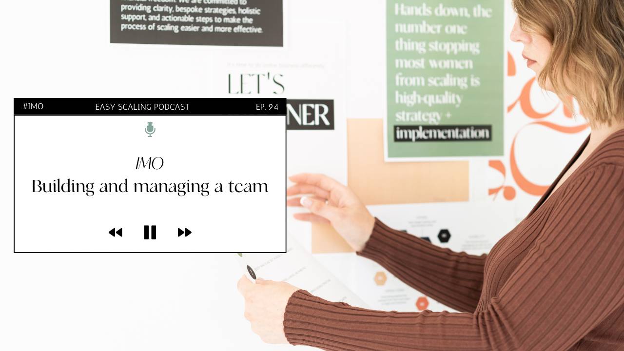 IMO | Building and managing a team