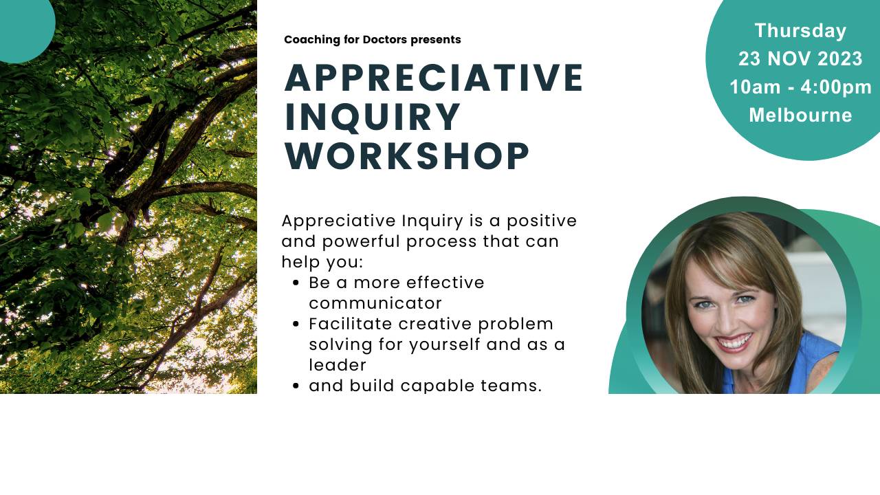 Appreciative Inquiry Workshop - Dr Michelle McQuaid Nov 2023