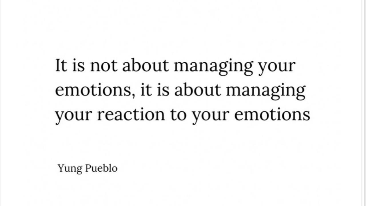 Stop shoving your feelings.