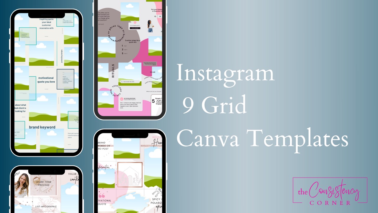 9 Grid Canva Templates For Instagram