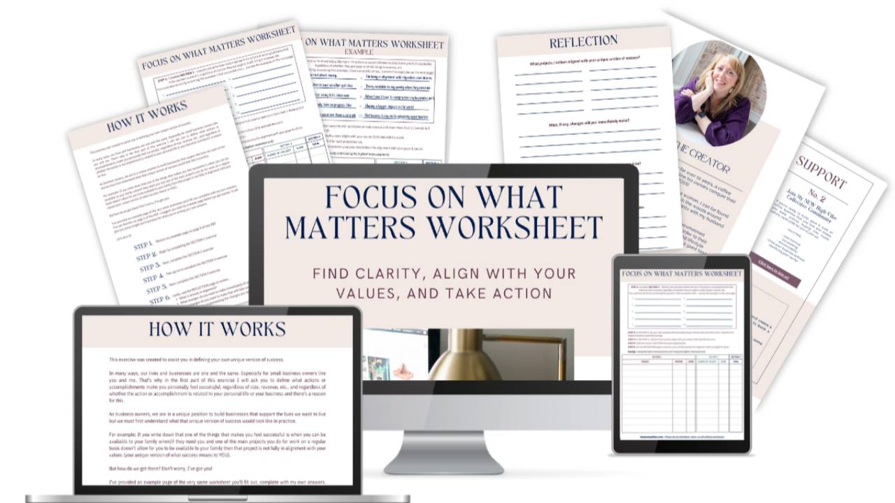 Focus on What Matters Worksheet | Shannon Gaither