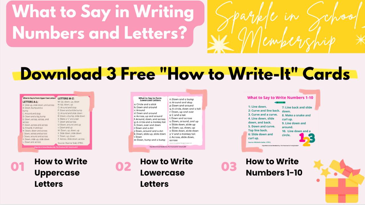 3 Free How to Write it Letters and Number Cards