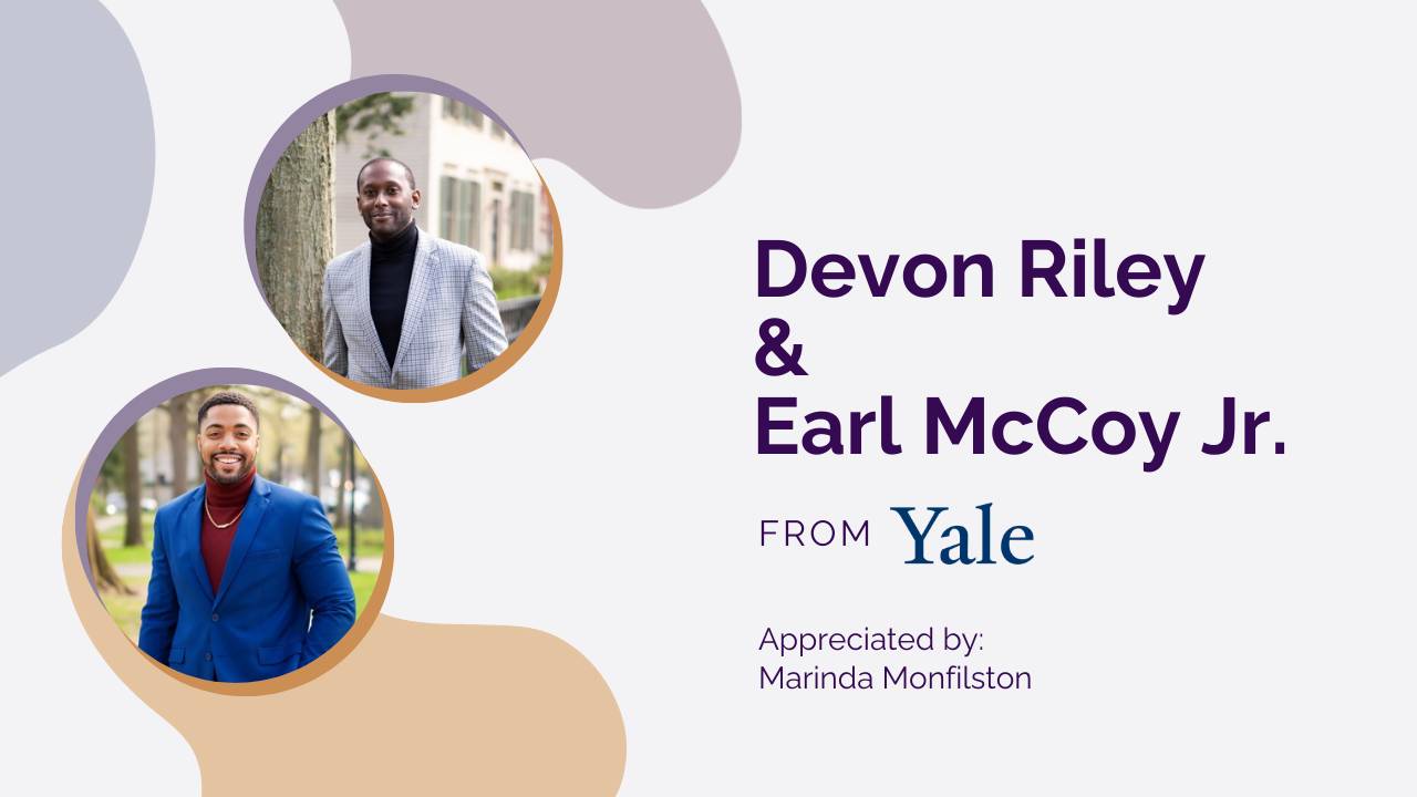 Marinda Monfilston appreciates Devon Riley & Earl McCoy Jr.