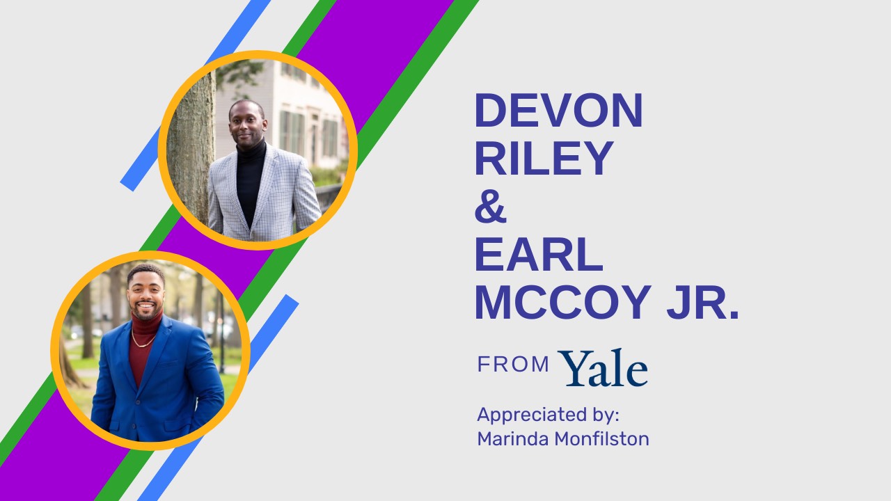 Marinda Monfilston appreciates Devon Riley & Earl McCoy Jr.