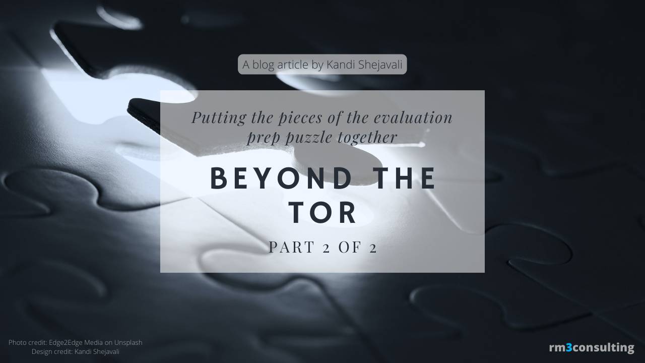 Putting the pieces of the eval prep puzzle together (part 2 of 2)