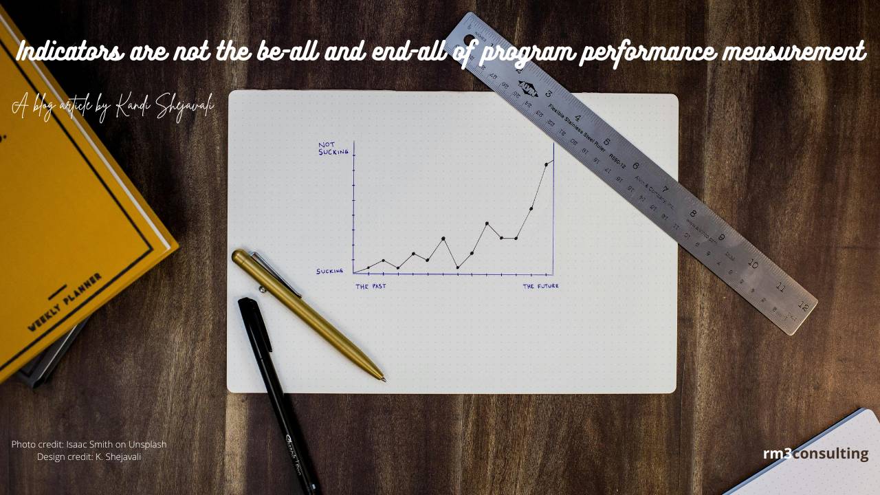 Indicators: important for measuring program results, but not in alone!
