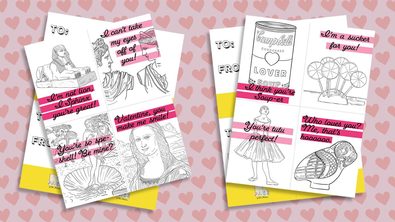 Valentine's Day Color Cards - Art History Style!