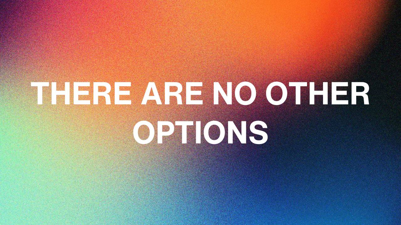 There Are No Other Options