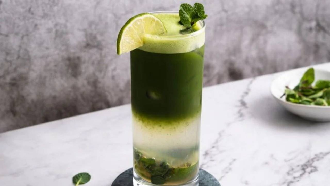 Matcha Mint Mojito Mocktail Recipe