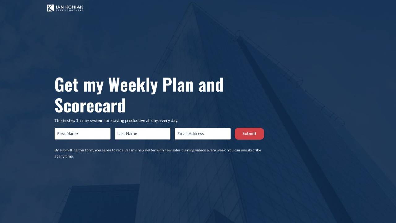 Get my Weekly Scorecard