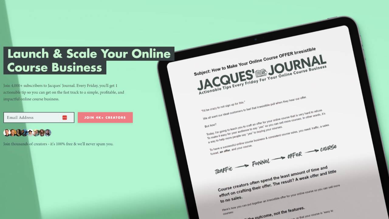 The Best Free Weekly Newsletter for Course Creators