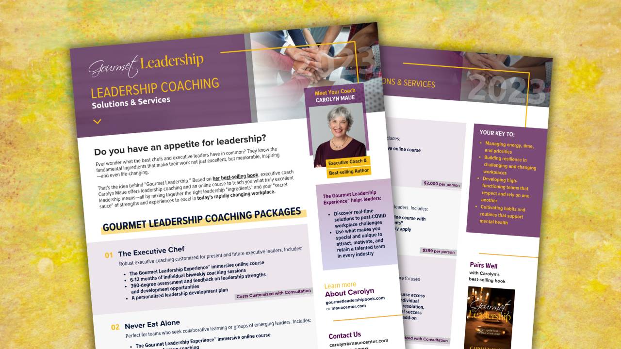 'Gourmet your way' with new coaching solutions