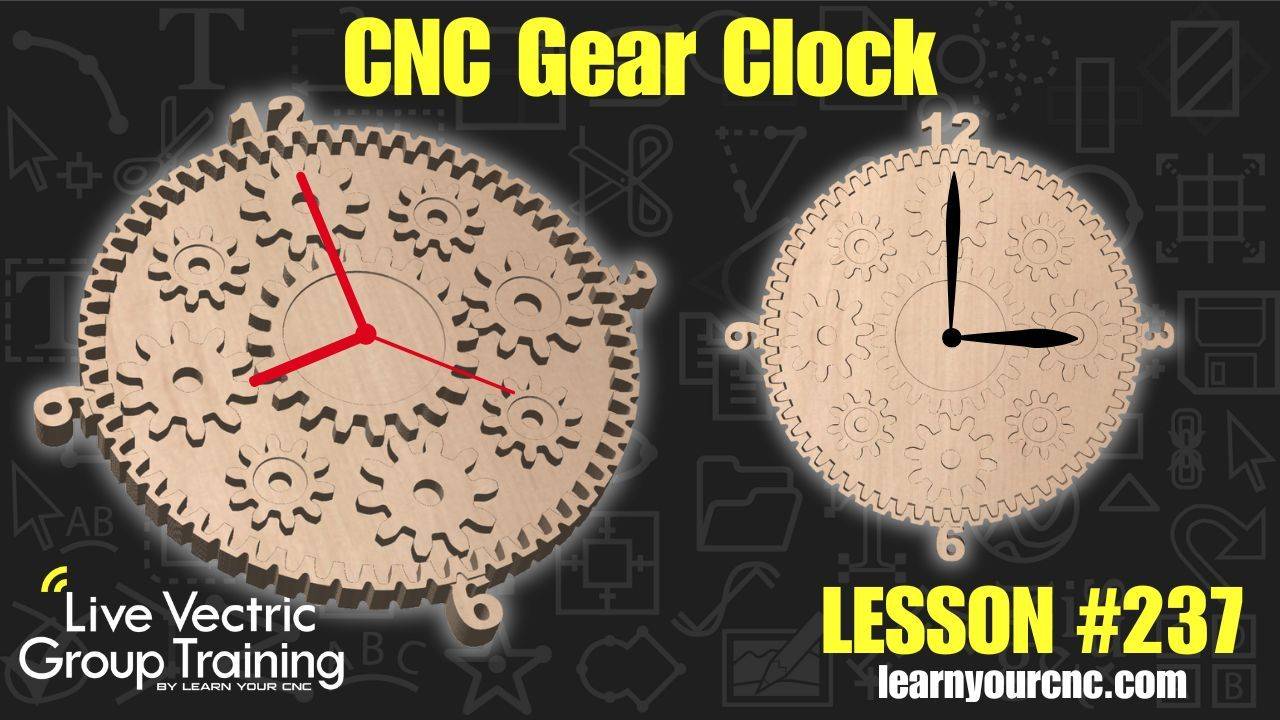 #237: Gear Clock Made with Vectric