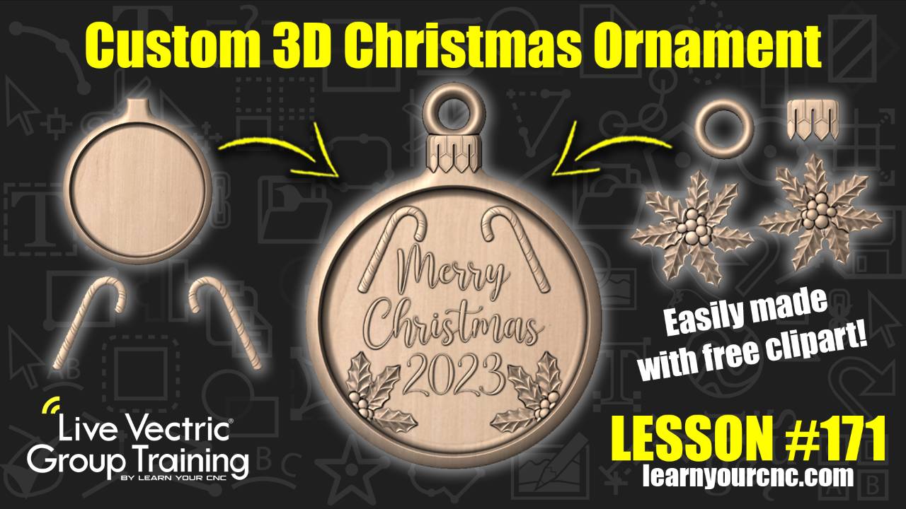#171: 3D Clipart Christmas Ornaments