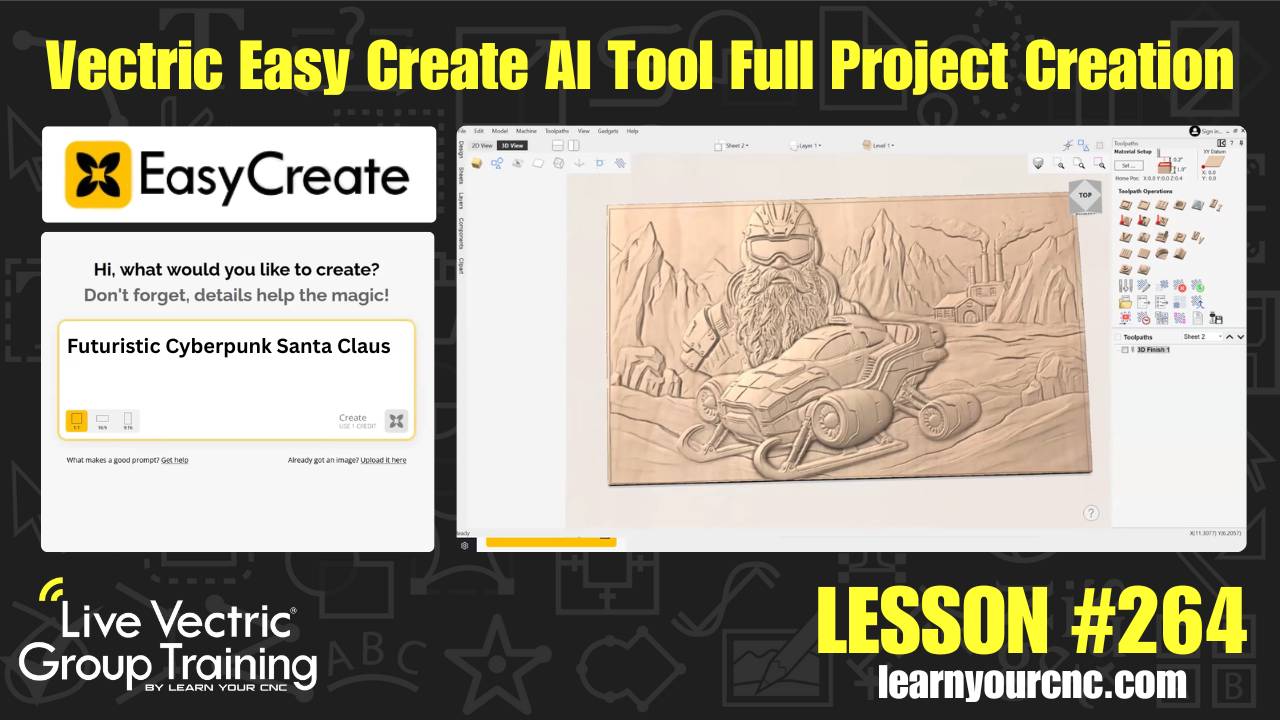 #264: Vectric Easy Create AI Tool Full Project Creation