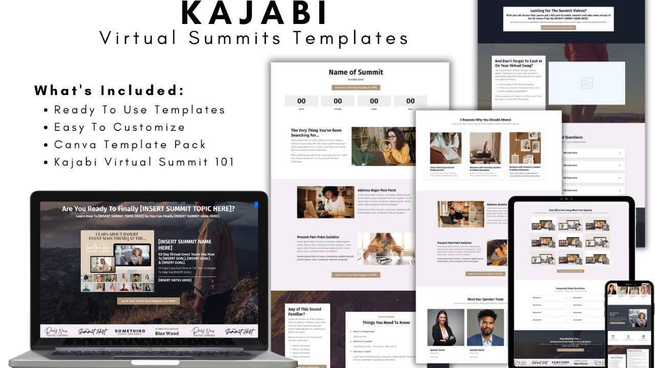 The Summit Host | Kajabi Virtual Summit Templates