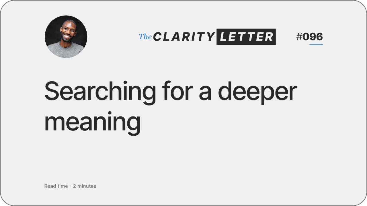 Searching for a deeper meaning