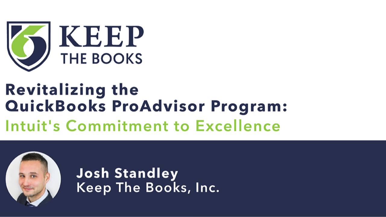 Revitalizing the QuickBooks ProAdvisor Program | Keep The Books