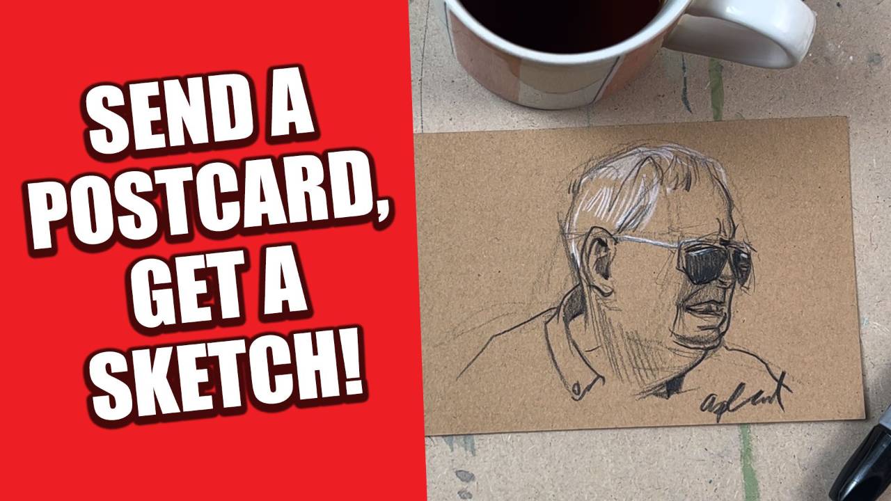 Postcard Exchange: Get a Custom Sketch from A Dad Who Draws