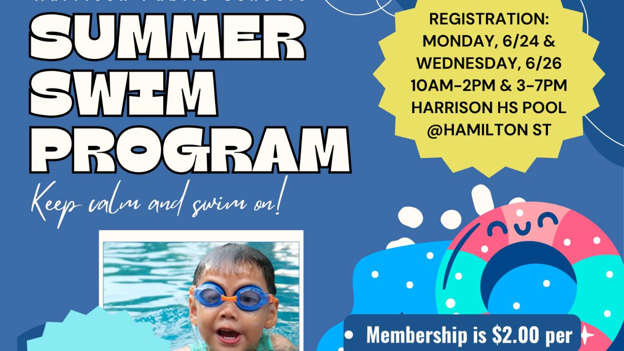 Sign Up: Harrison Public School Swim Program Mon. 6/24 & Wed. 6/26/24