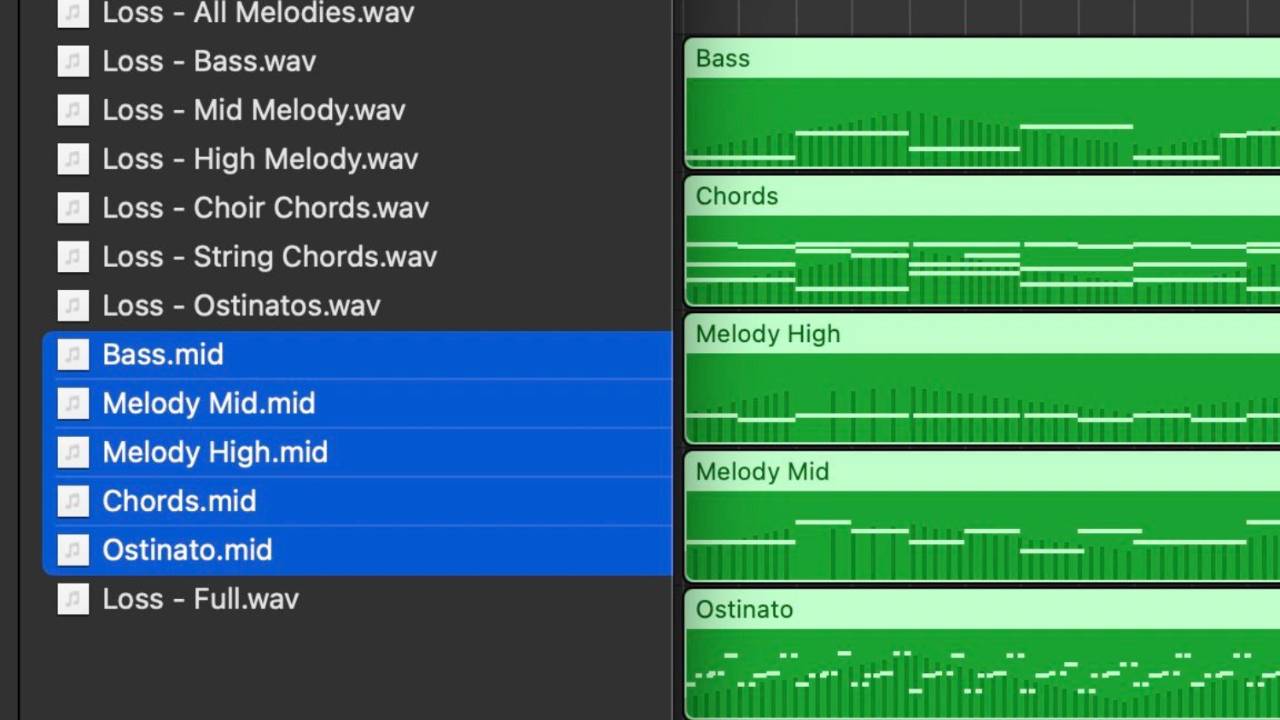 MIDI & Samples: Over 500 unique compositions to start new music with