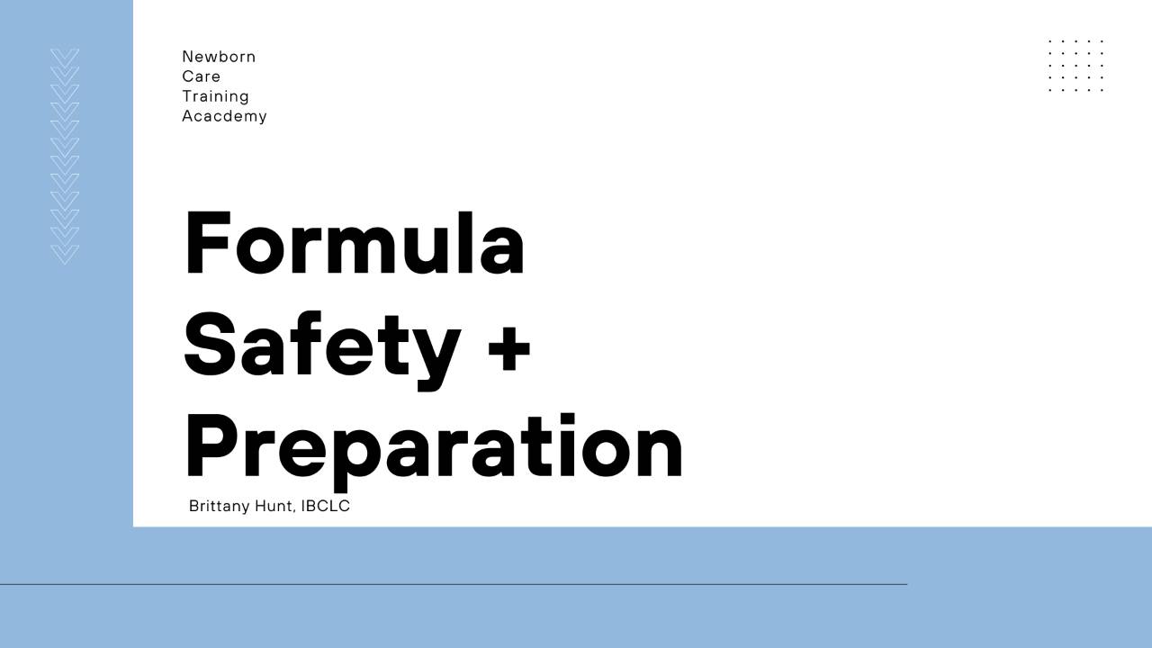 Formula Safety and Prep